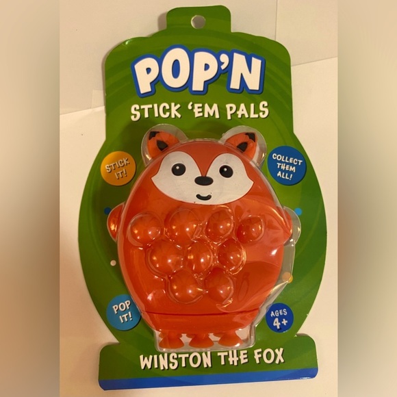 Pop'n | Toys | Popn Stick Em Pals Winston The Fox Nwt | Poshmark